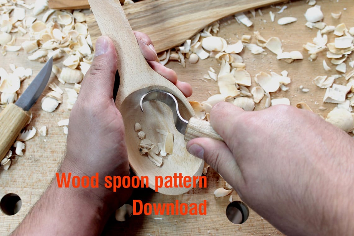 Wood Carving Spoon Pattern Download Patterns of Wooden Spoon - Etsy