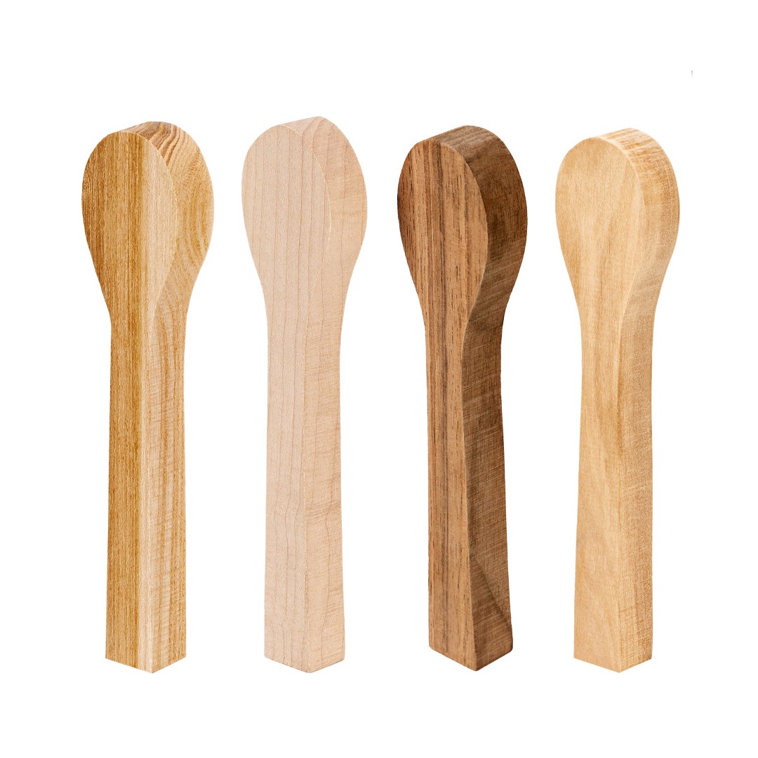 Spoon Carving Wood Blanks Set Four Wood-type Spoon Carving Blanks Set ...