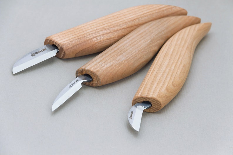 Chip Carving Knives Set Woodcarving Tools 3 Basic Knives | Etsy