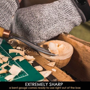 Wood Carving Tools Chisels Compact Long Bent Gouge Sweep 6 Compact ...