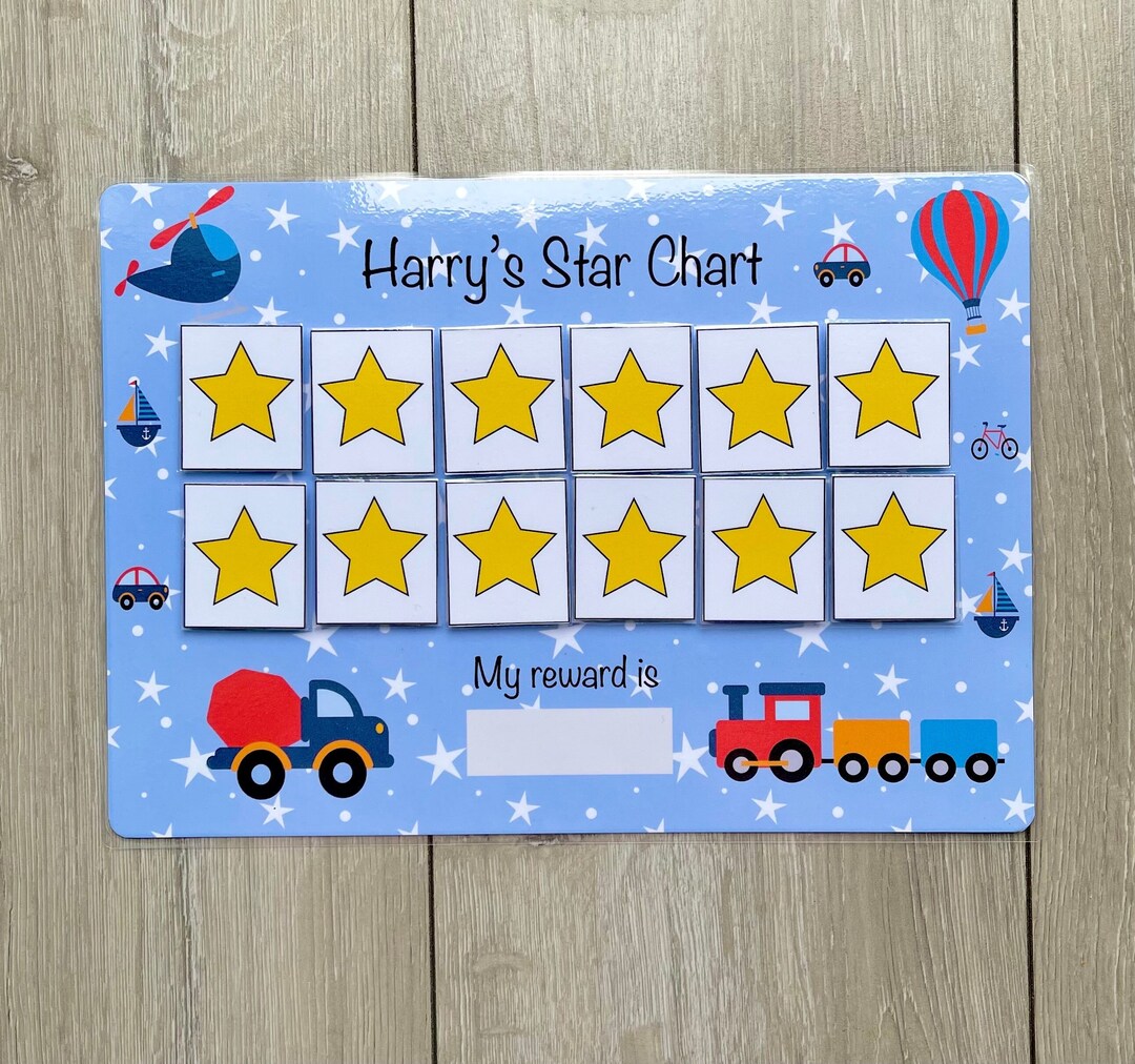 Personalised Laminated Reward Chart: Potty Training, Behavior Goals ...
