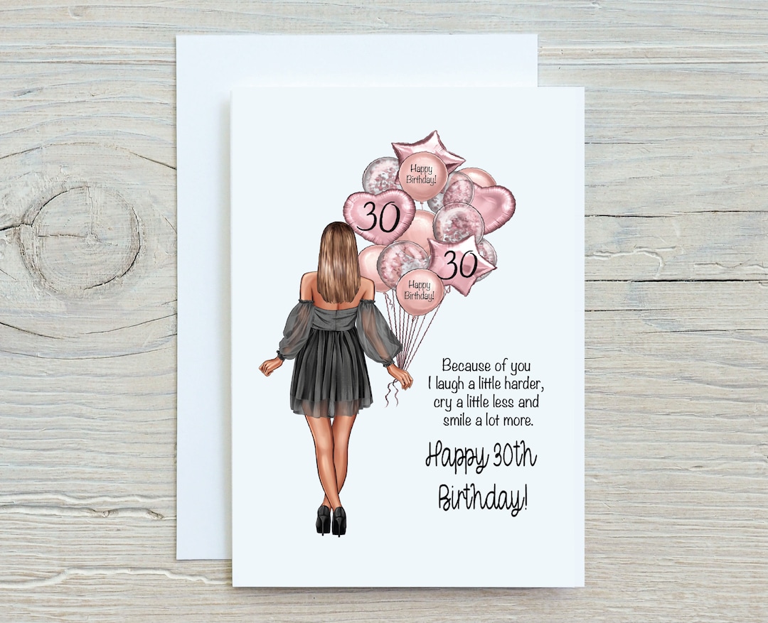 Personalised 30th Birthday Card for Her: Keepsake Gift - Etsy UK