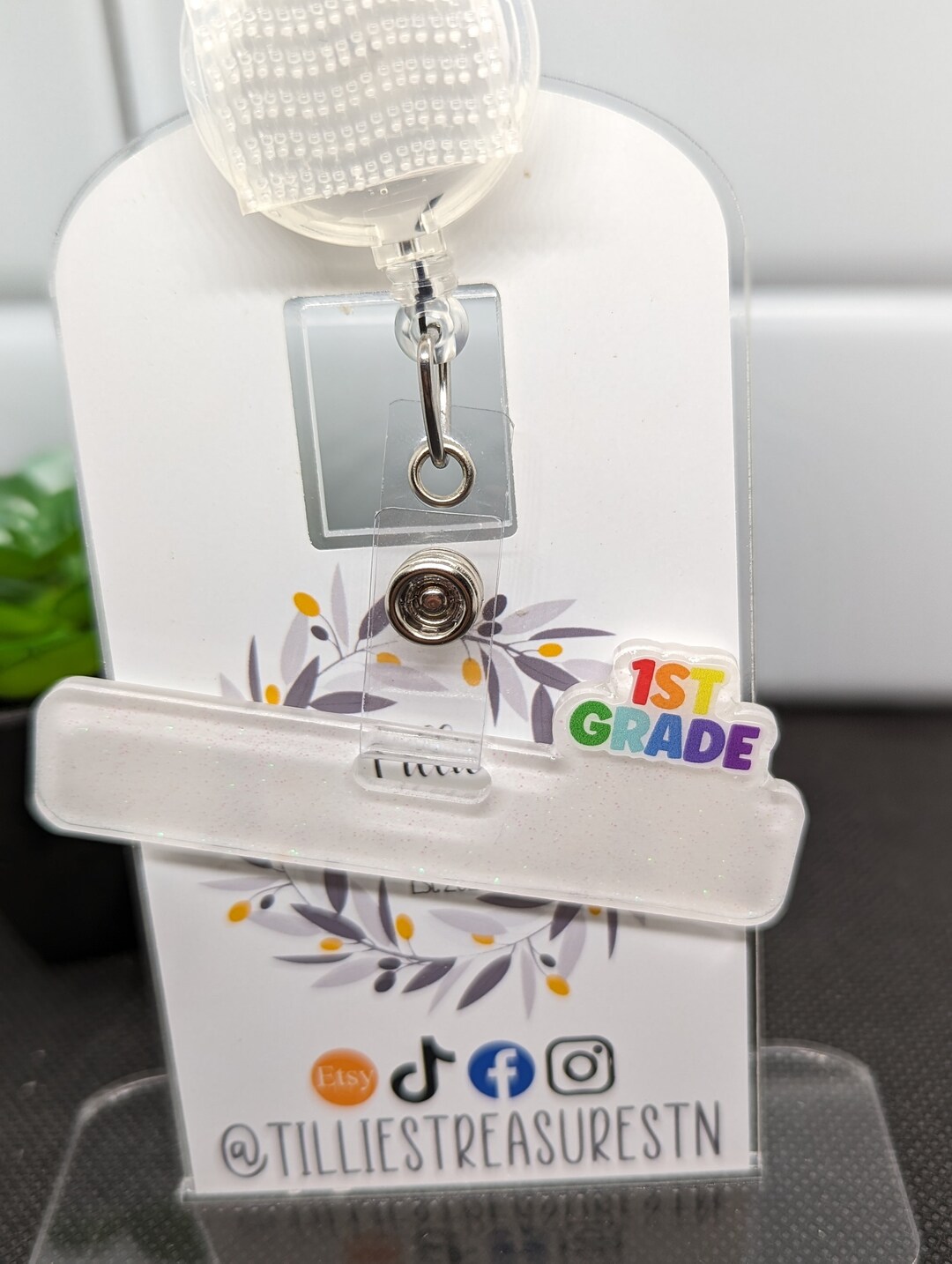 First Grade Badge Flair Badge Buddy - Etsy