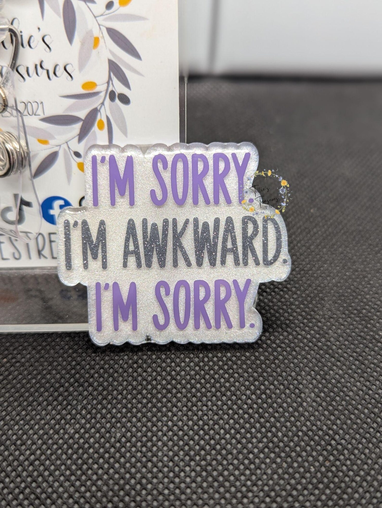 I'm Sorry I'm Awkward I'm Sorry Badge Reel, Funny Badge Reel ...