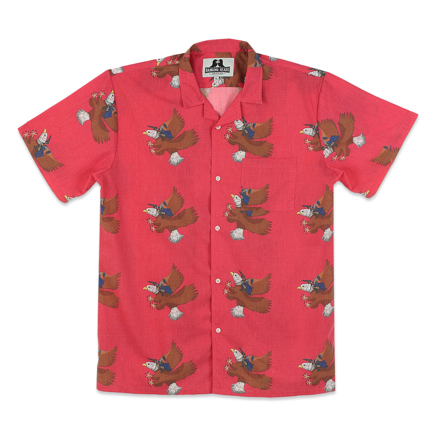 Men's Shirt - George Washington Riding Eagle, Hawaiian Shirt - Etsy