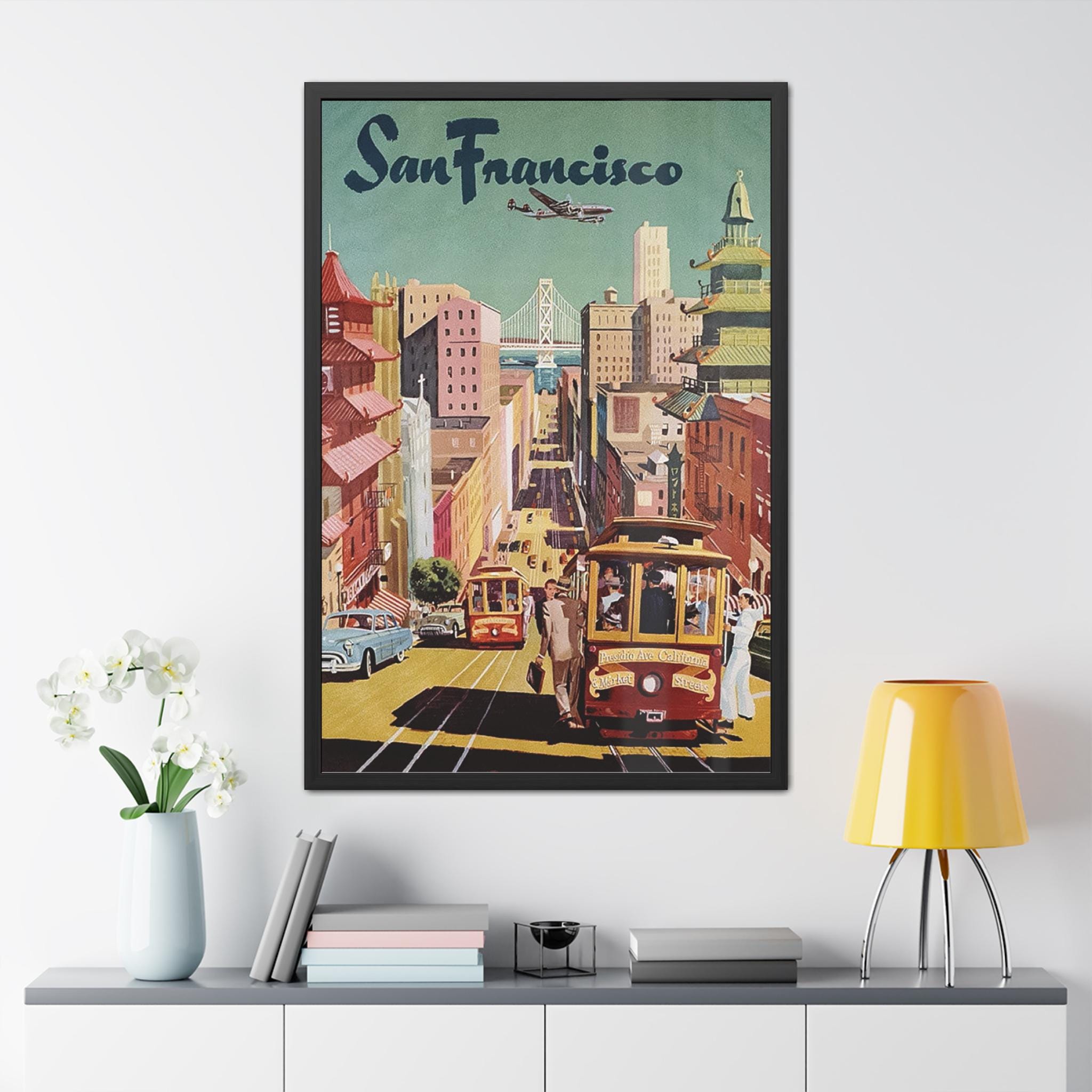 Vintage San Francisco Trolley Poster - Etsy