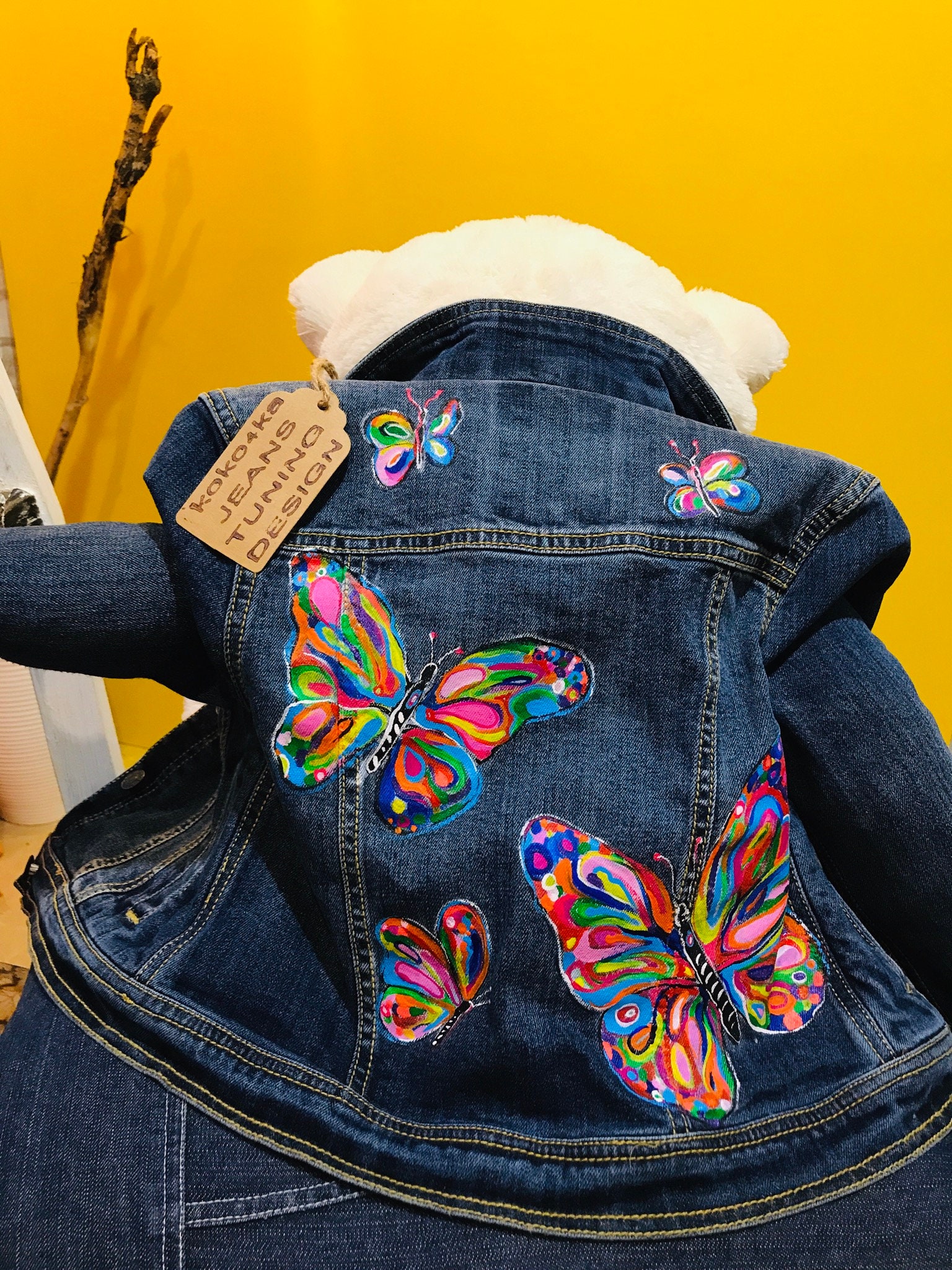 Handpainted Denim Jacket Painting Jacket With Art Work on Art - Etsy