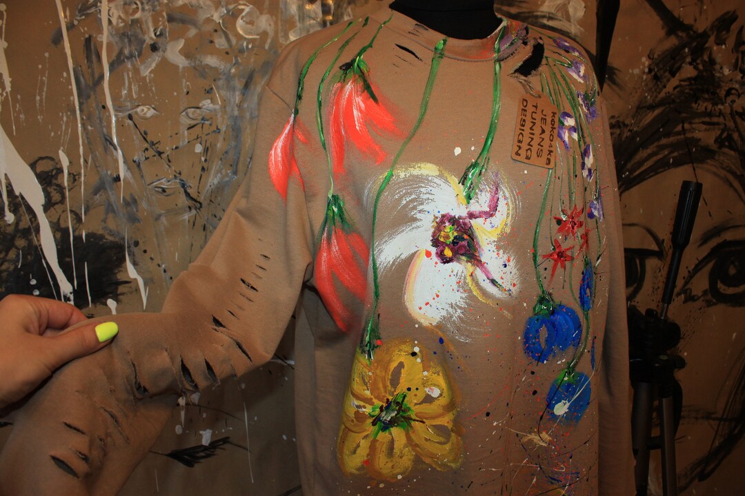 Sweatshirt With Art Work on Art on Sweatshirt Gift Excellent Poppies ...