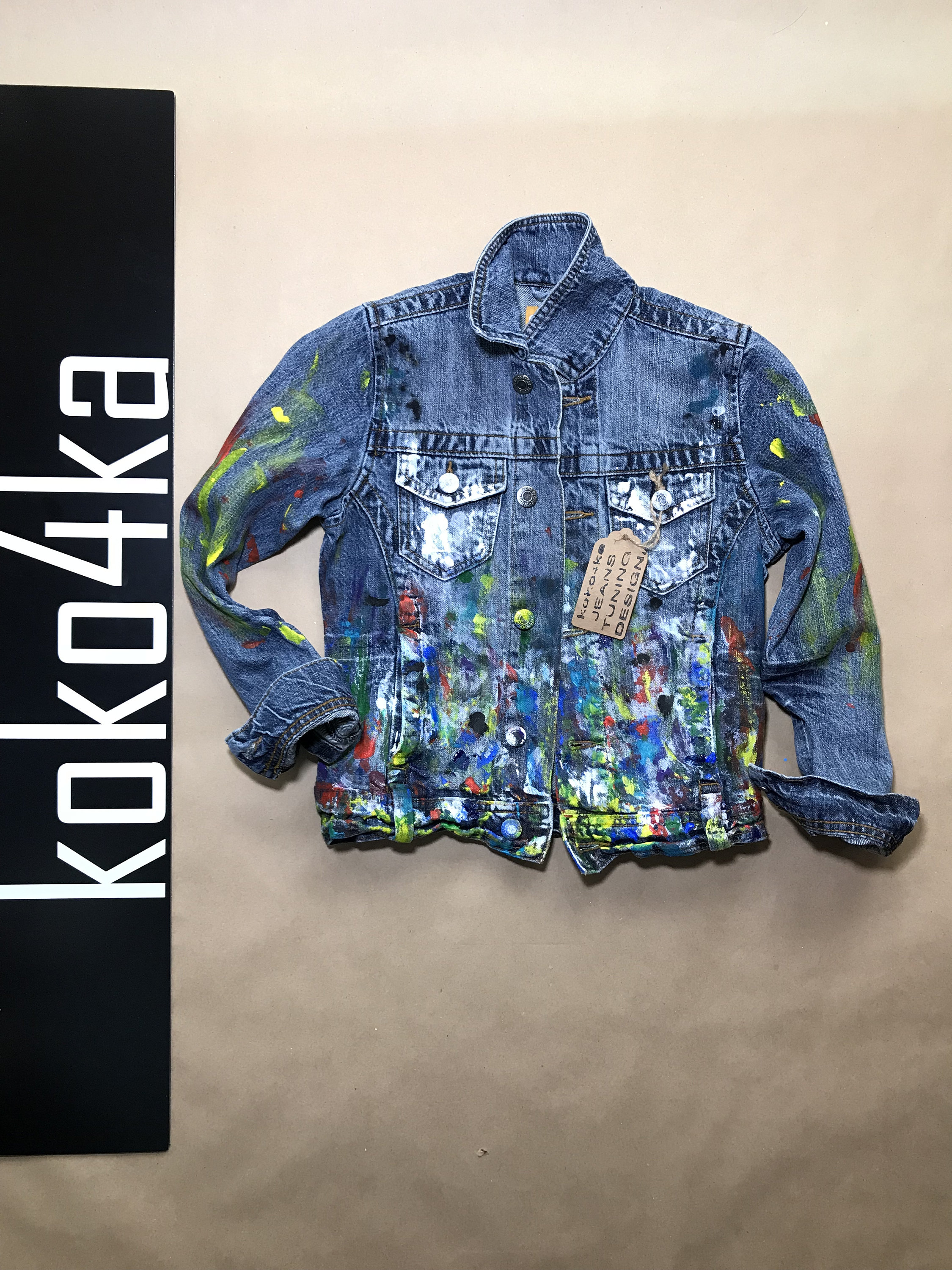 Hand painted denim Jacket with painting Jacket with art work | Etsy