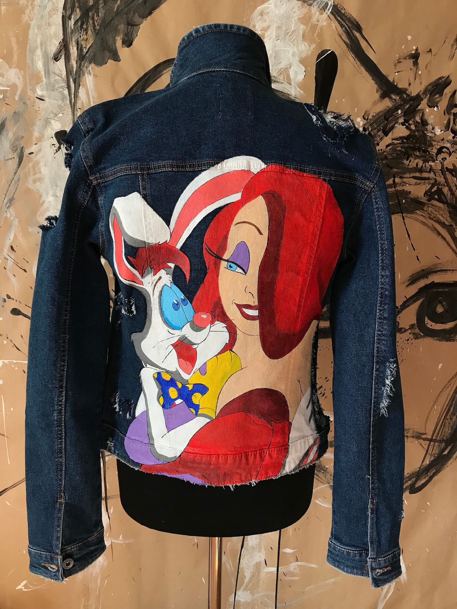 Hand Painted Jacket Jacket With Painting Jacket With Art Work - Etsy