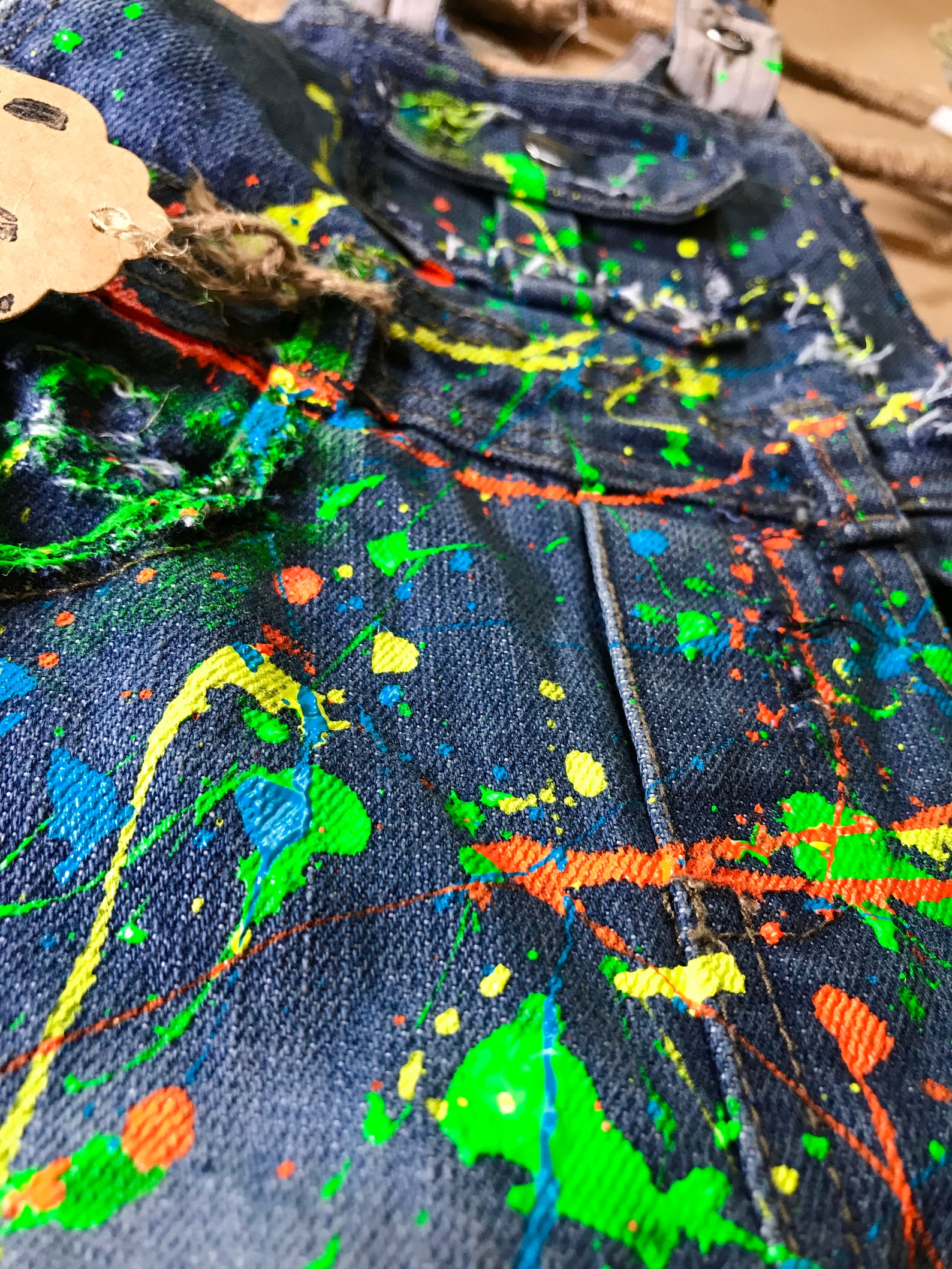 Splatter distress overalls Splatter overalls Jeans Babies | Etsy