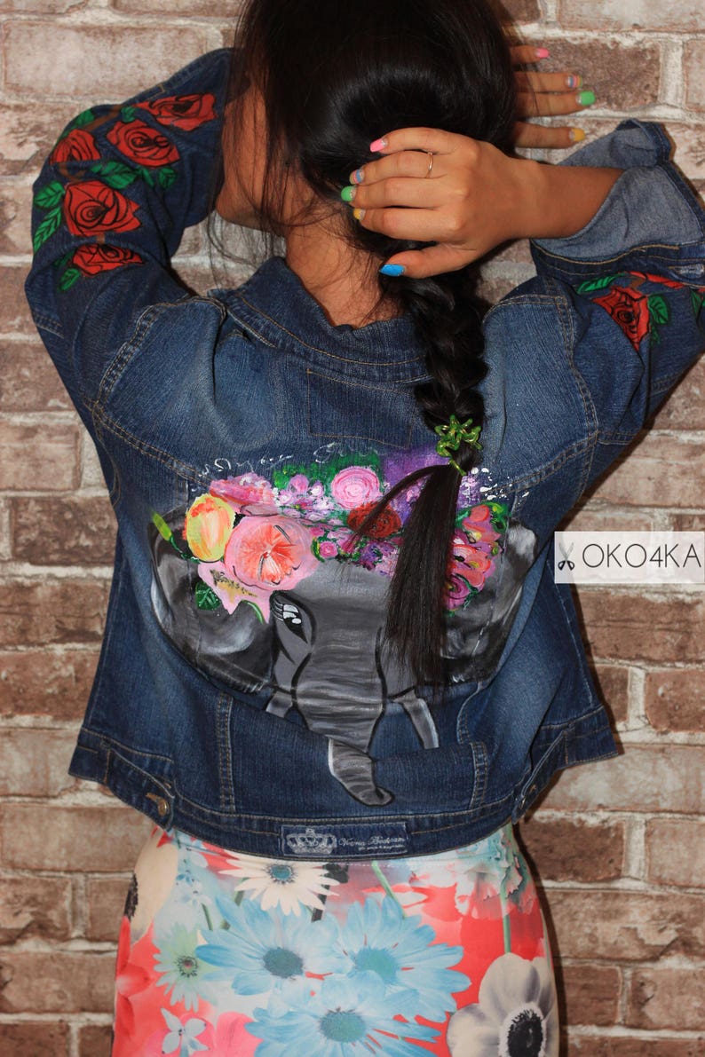 Custom Denim Jacket Jacket Hand-painted Unique Denim | Etsy