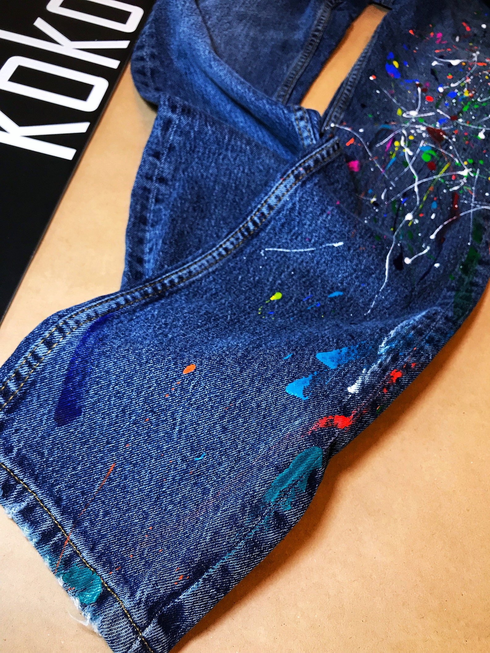 Paint Splatter Jeans Spray Paint Clothing Blots Jeans Spray | Etsy