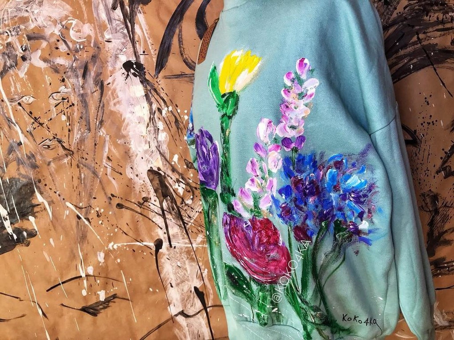 Sweatshirt With Art Work on It Art on Sweatshirt Gift | Etsy