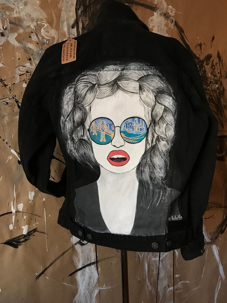 Unisex Clothes Custom Denim Jacket Hand Painted Denim Unique - Etsy