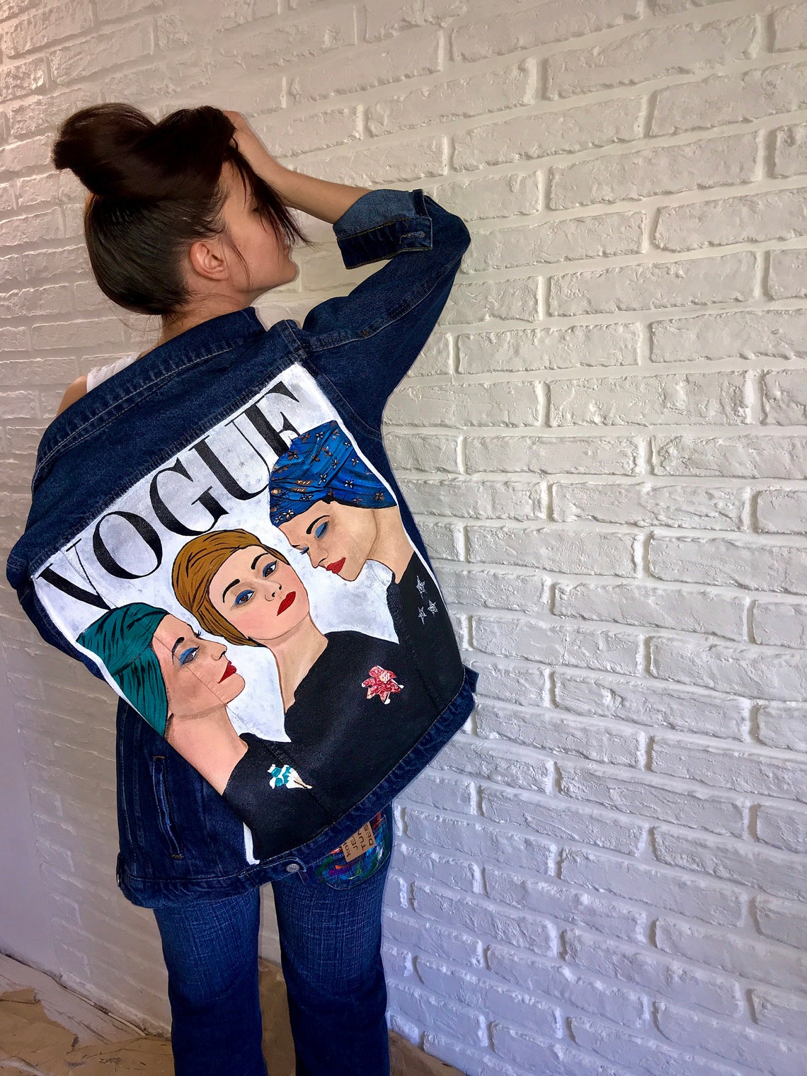 Custom Denim Jacket - Jacket Hand-painted - Unique Denim Clothing ...