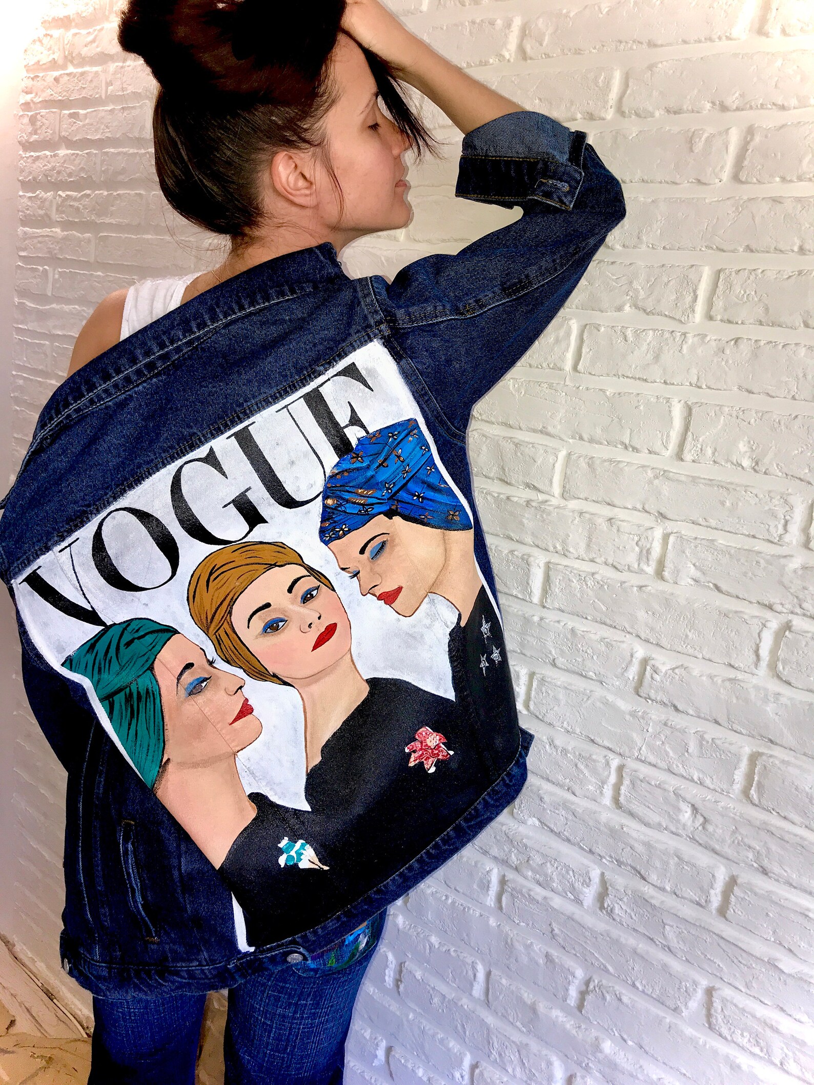 Custom Denim Jacket - Jacket Hand-painted - Unique Denim Clothing ...