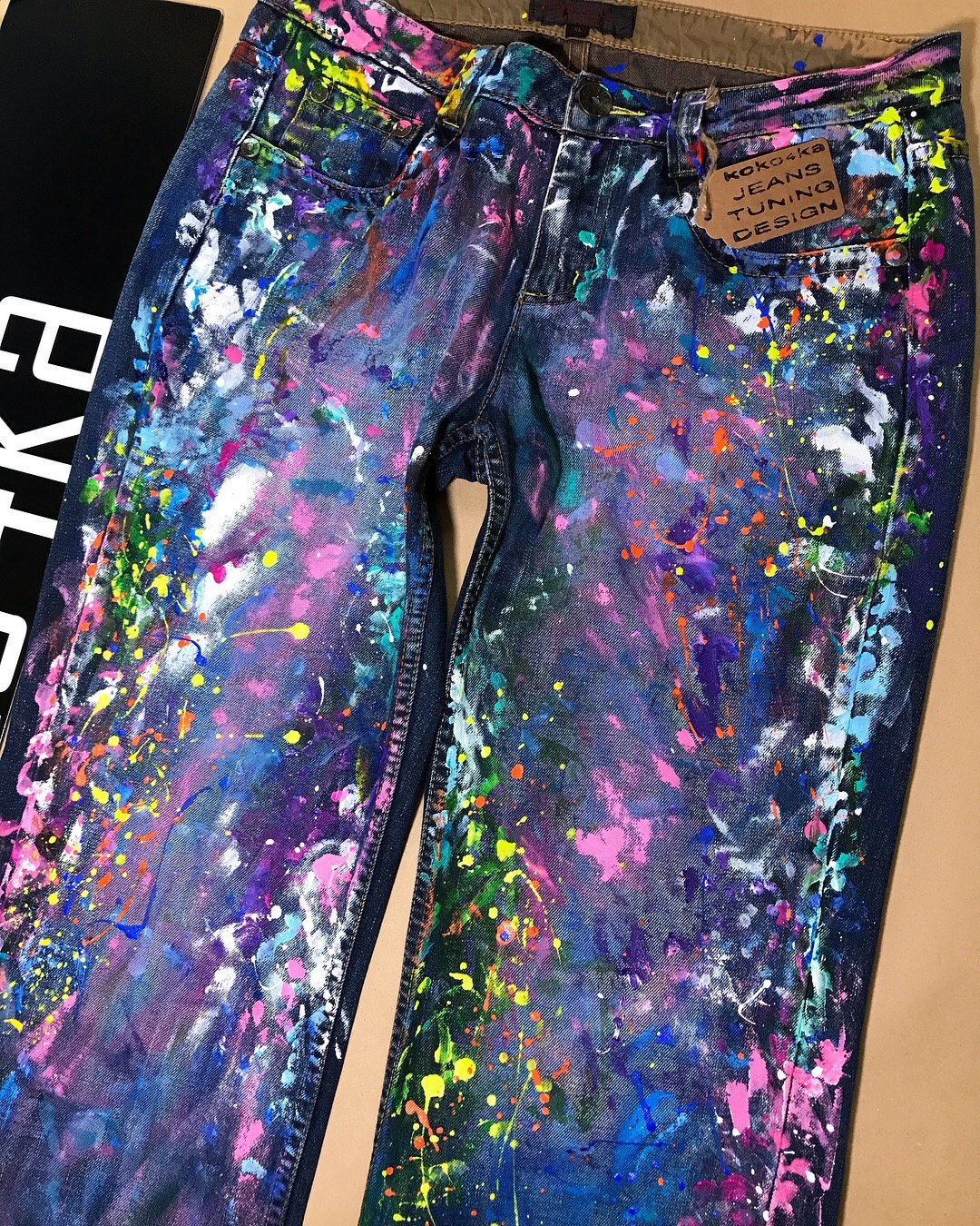 Pants Blotches Gift for Cristmas Spray Paint Paint Splatter Jeans ...