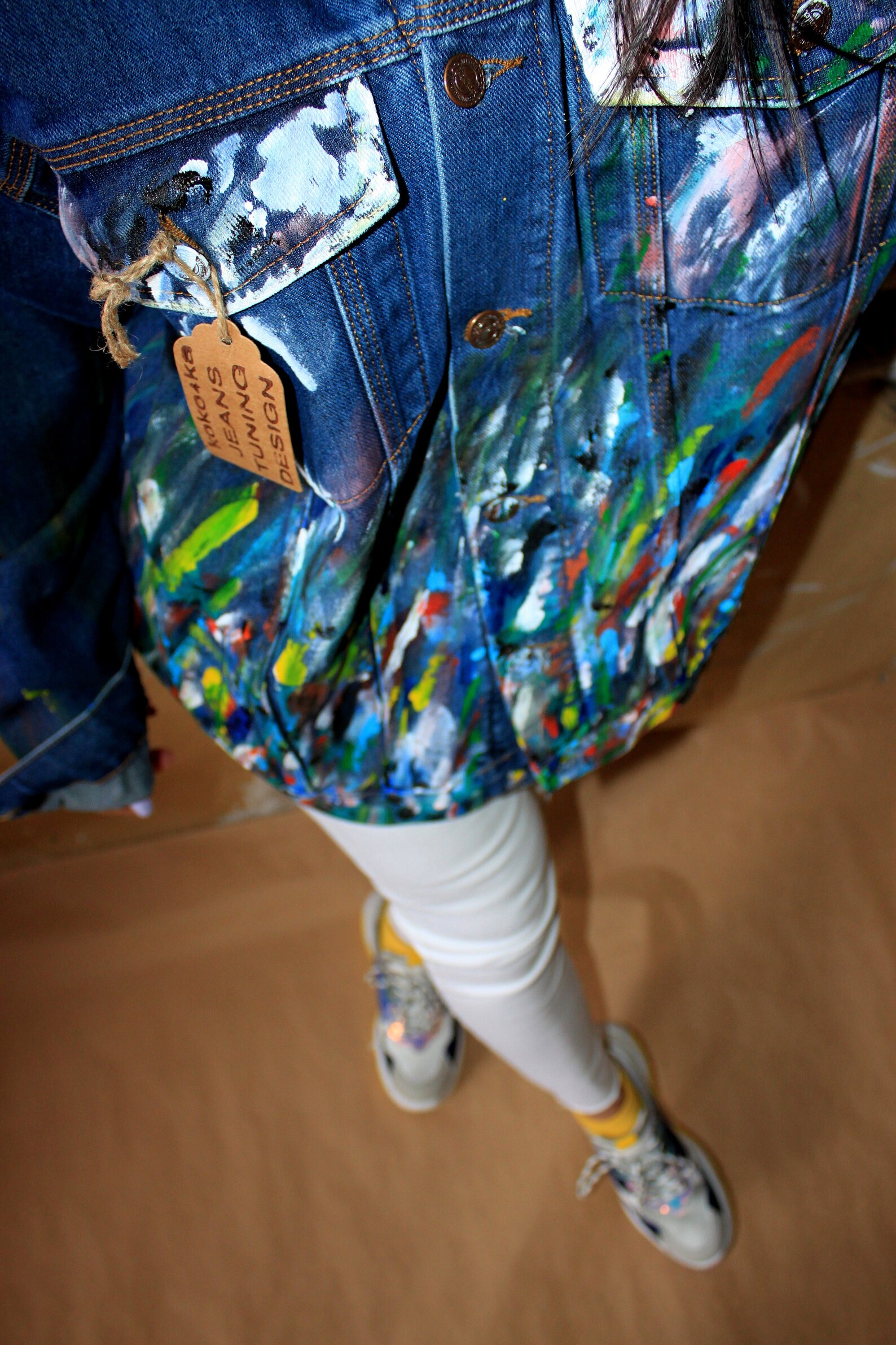 Hand painted denim Jacket with painting Jacket with art work | Etsy