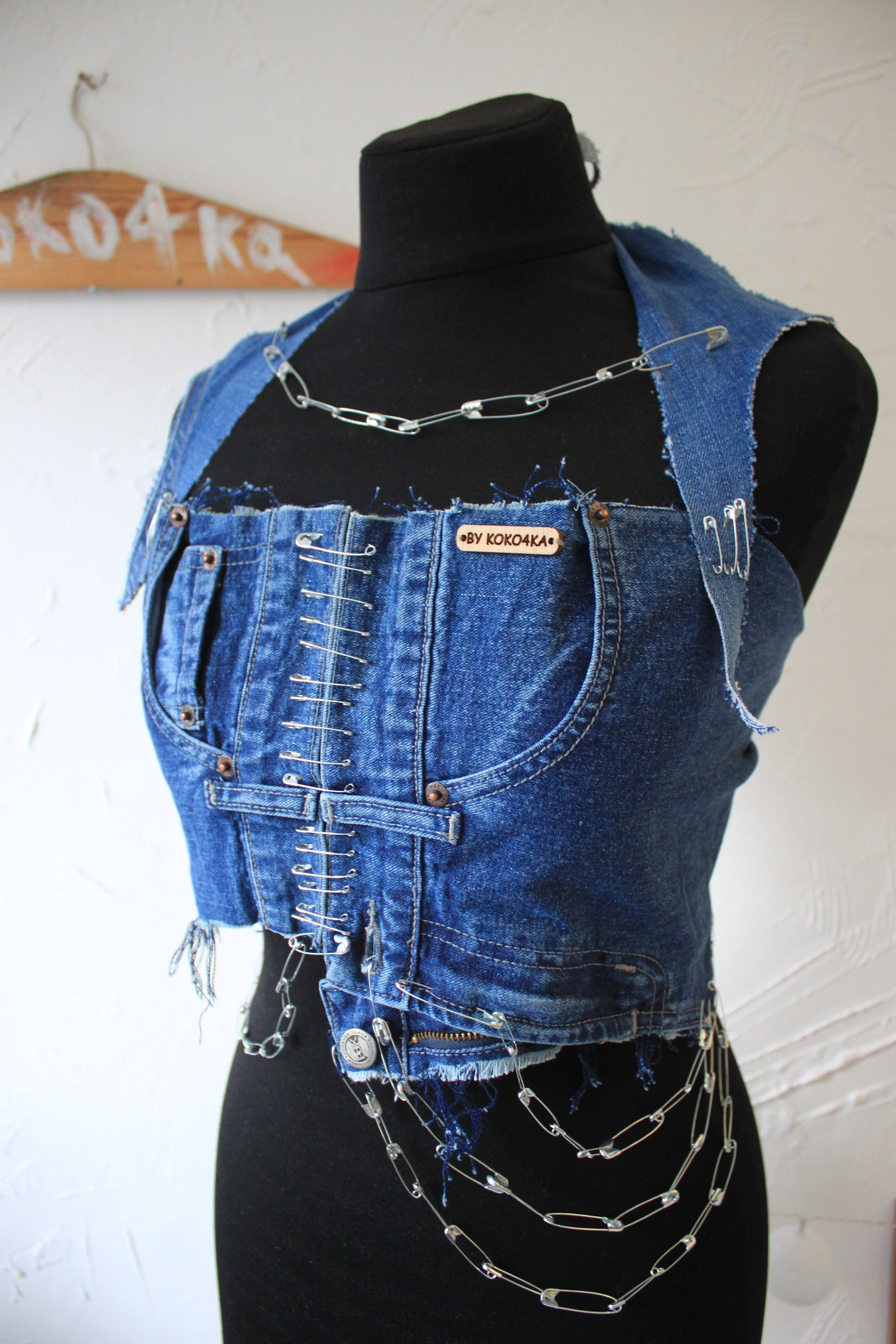 Upcycled Denim Bra Recycled Top Recycled Jeans LEVIS Bra - Etsy