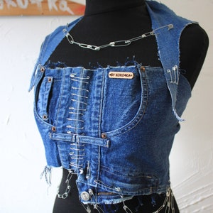 Upcycled Denim Bra Recycled Top Recycled Jeans LEVIS Bra Clothing Women ...