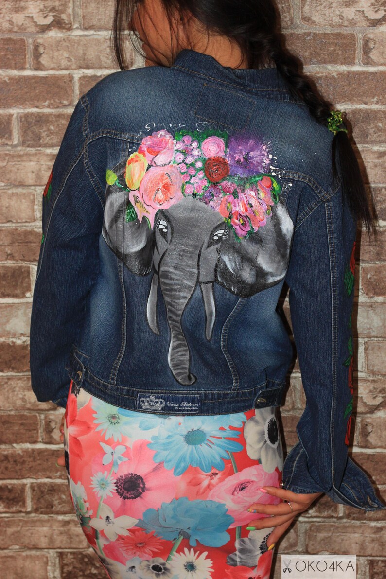 Custom Denim Jacket Jacket Hand-painted Unique Denim | Etsy
