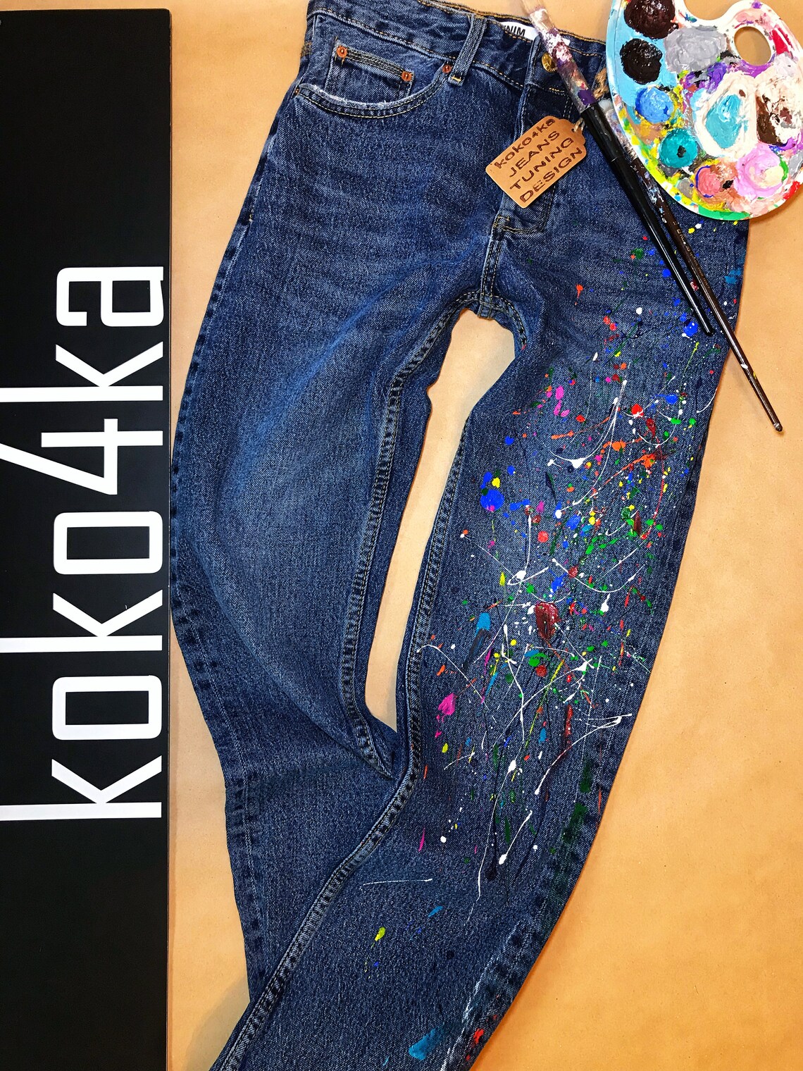 Paint Splatter Jeans Spray Paint Clothing Blots Jeans Spray - Etsy
