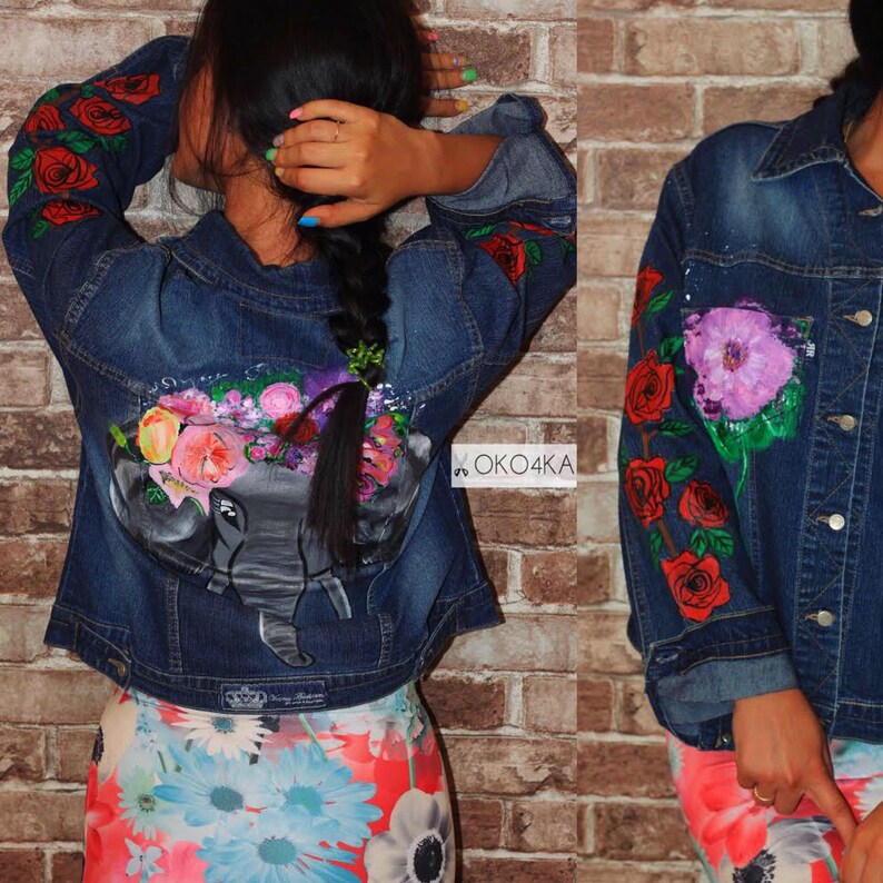 Custom Denim Jacket Jacket Hand-painted Unique Denim | Etsy
