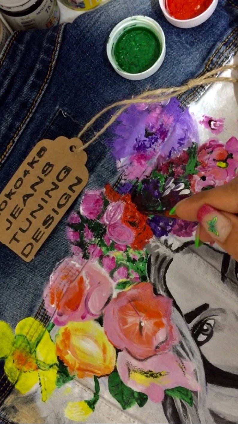 Custom Denim Jacket Jacket Hand-painted Unique Denim | Etsy