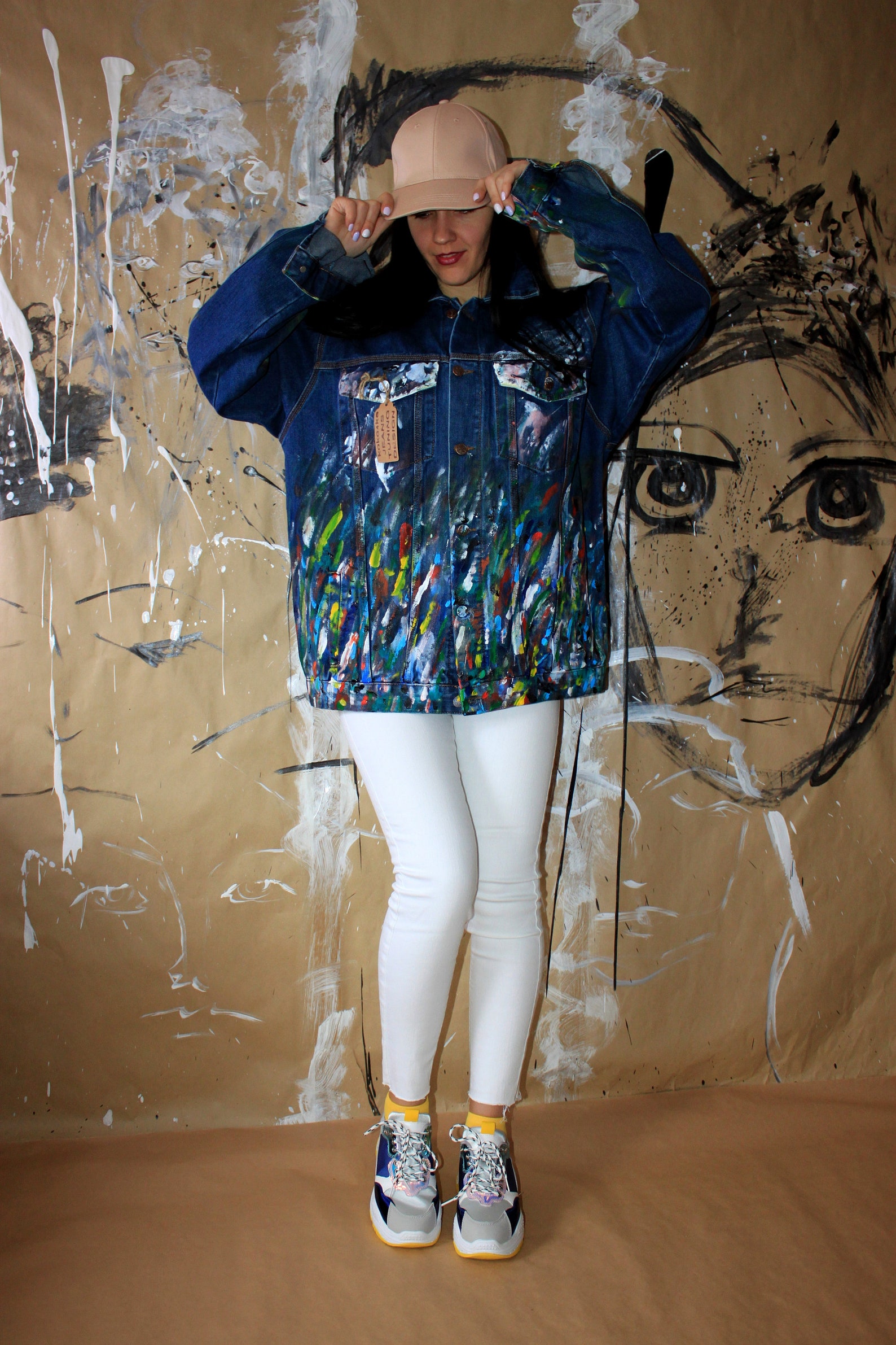Hand Painted Denim Jacket With Painting Jacket With Art Work - Etsy