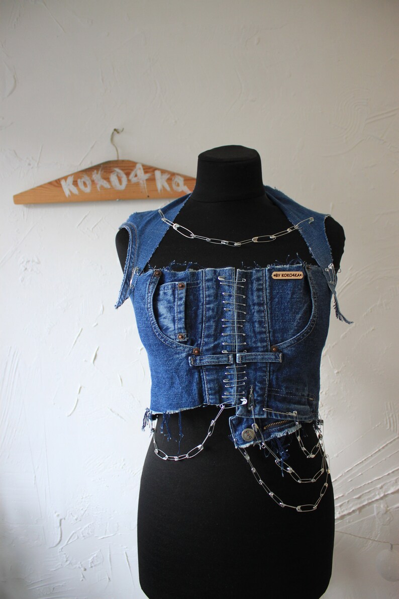 Upcycled Denim Bra Recycled Top Recycled Jeans LEVIS Bra - Etsy