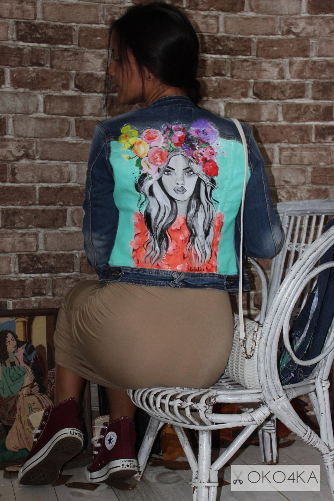 Custom denim jacket jacket hand-painted unique denim | Etsy