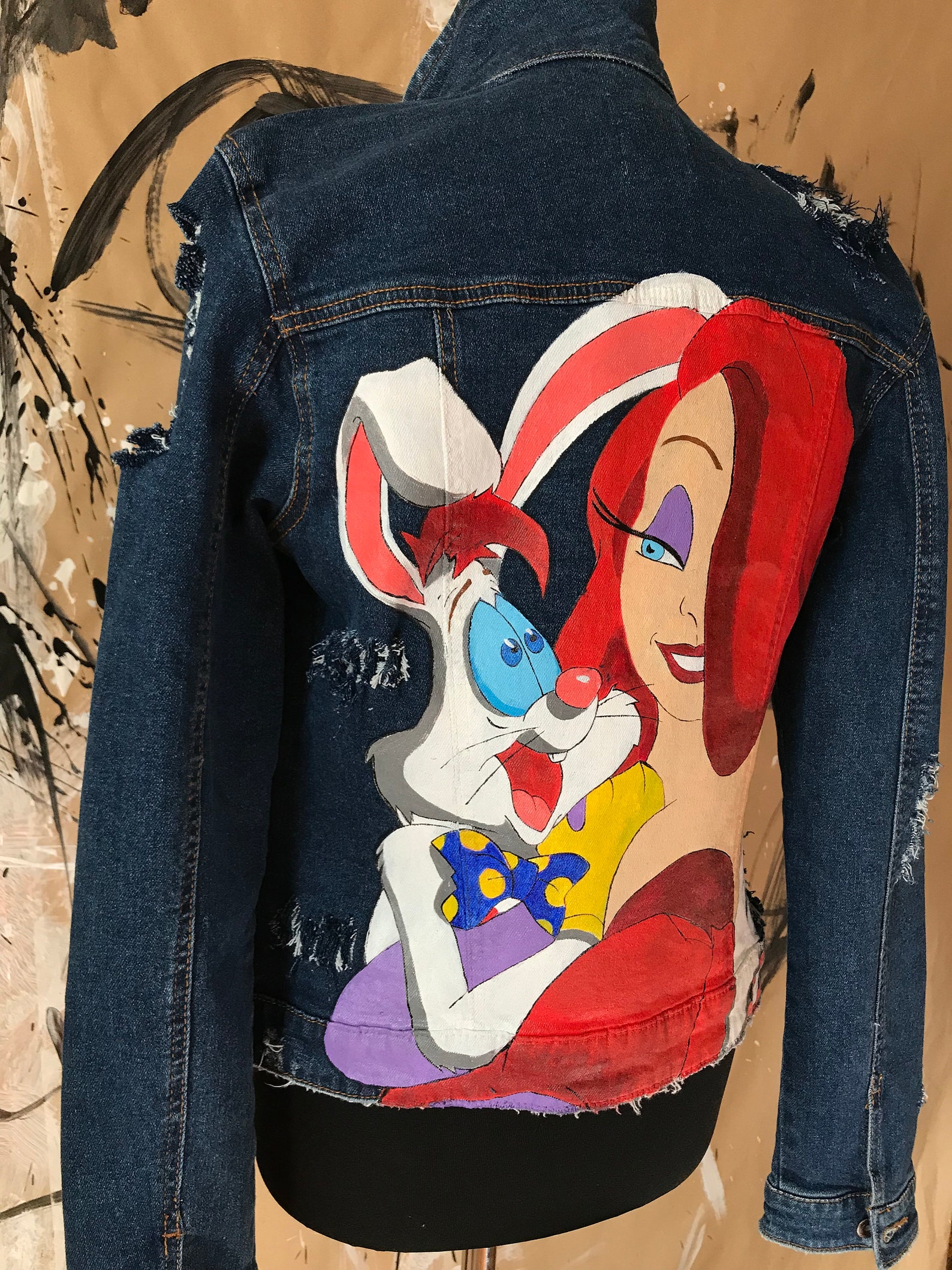 Hand Painted Jacket Jacket With Painting Jacket With Art Work | Etsy