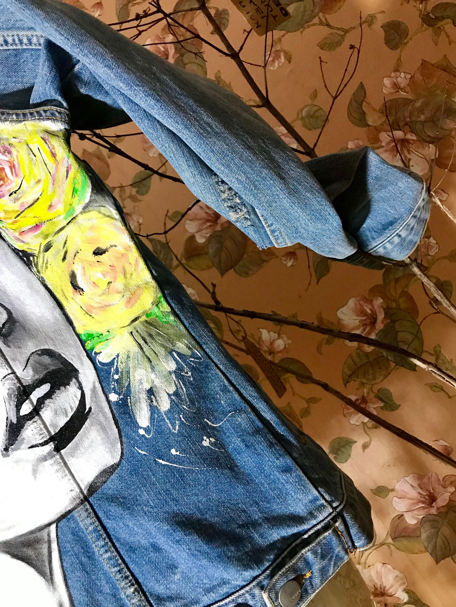 Custom Denim Jacket - Jacket Hand-painted - Unique Denim Clothing ...