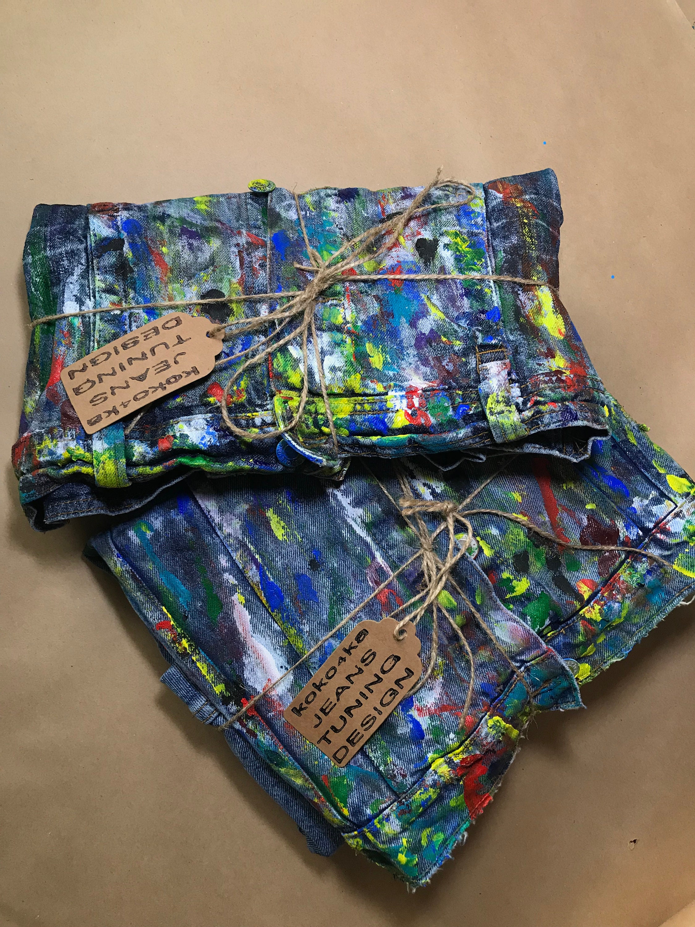 Hand painted denim Jacket with painting Jacket with art work | Etsy