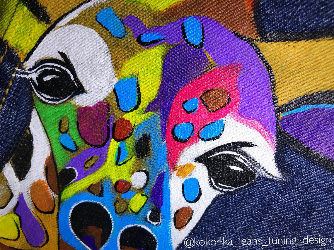 Handpainted Denim Jacket Painting Jacket With Art Work on Art - Etsy