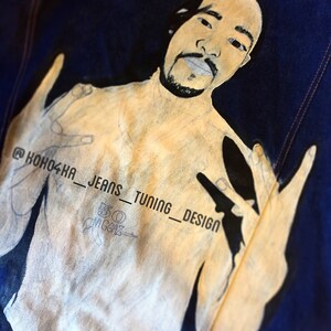 Custom Jacket - DENIM JACKET - Wearable Art - Men's Jacket - 2pac ...