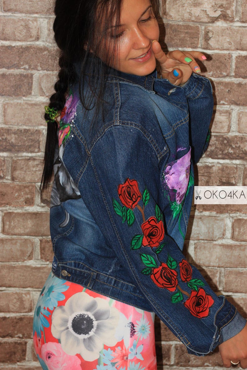 Custom Denim Jacket Jacket Hand-painted Unique Denim | Etsy