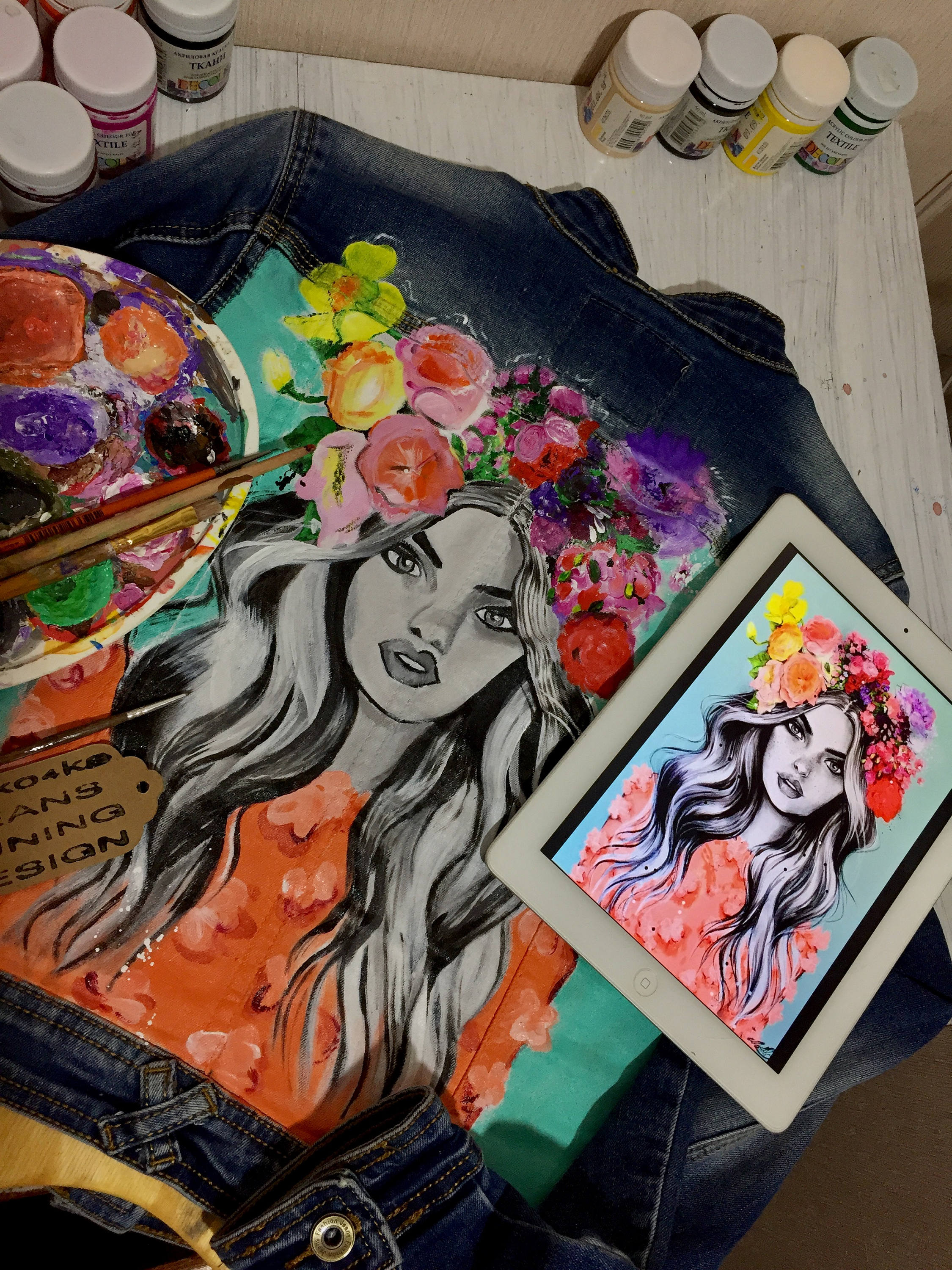 Custom denim jacket jacket hand-painted unique denim | Etsy