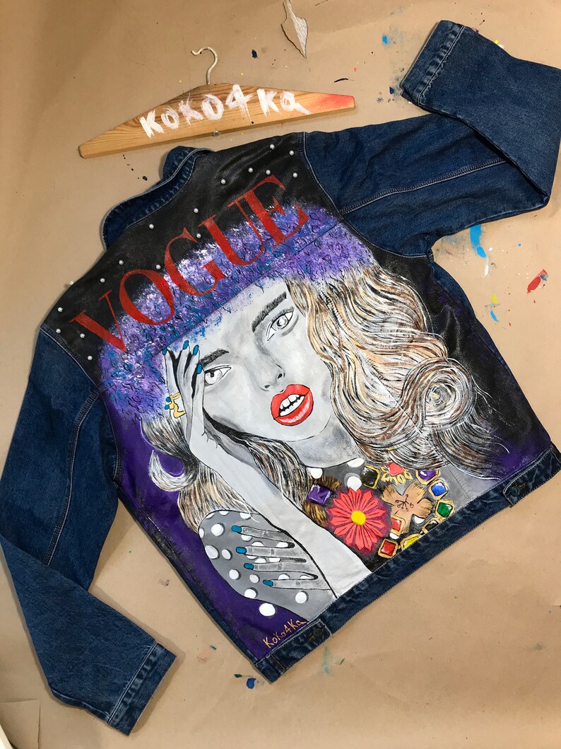 Custom Denim Jacket Jacket Hand-painted Unique Denim | Etsy