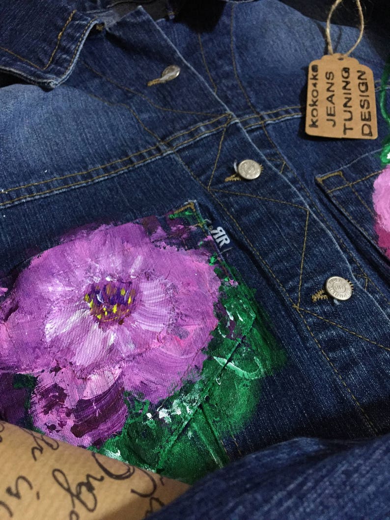 Custom Denim Jacket Jacket Hand-painted Unique Denim | Etsy