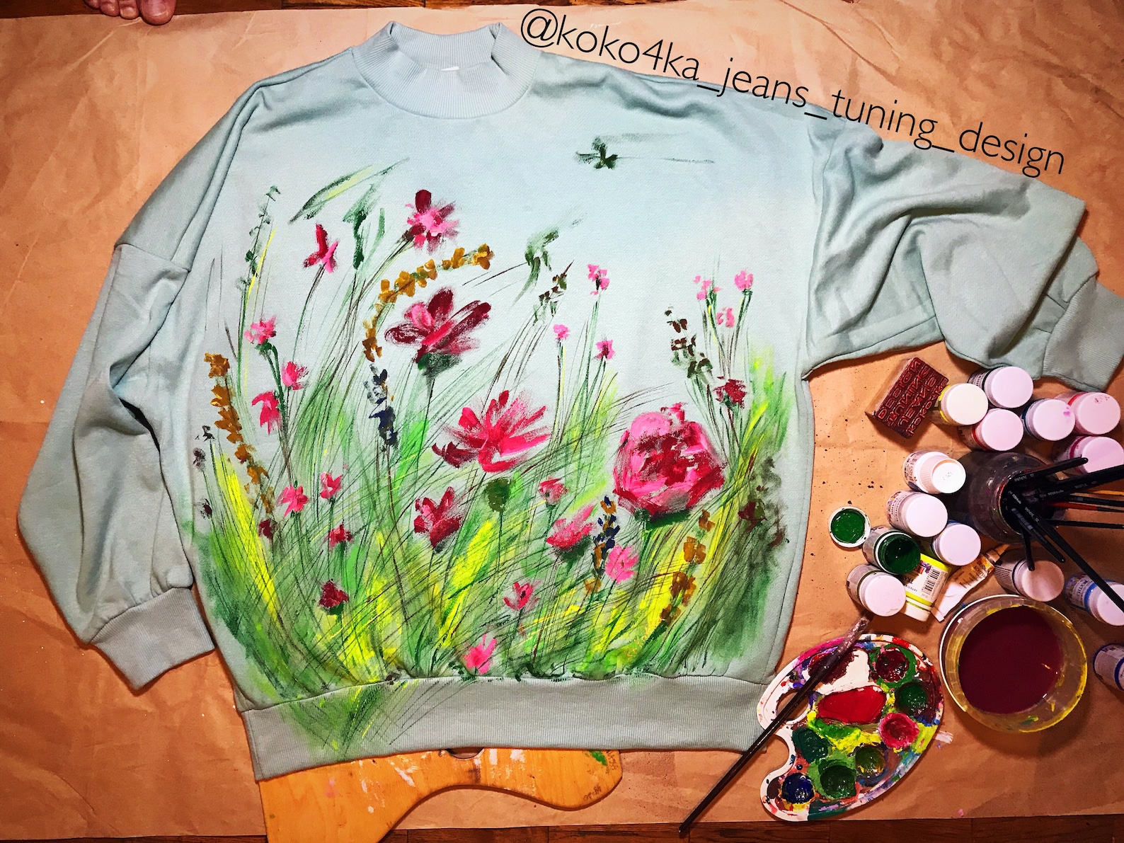 Sweatshirt With Art Work on It Art on Sweatshirt Gift | Etsy