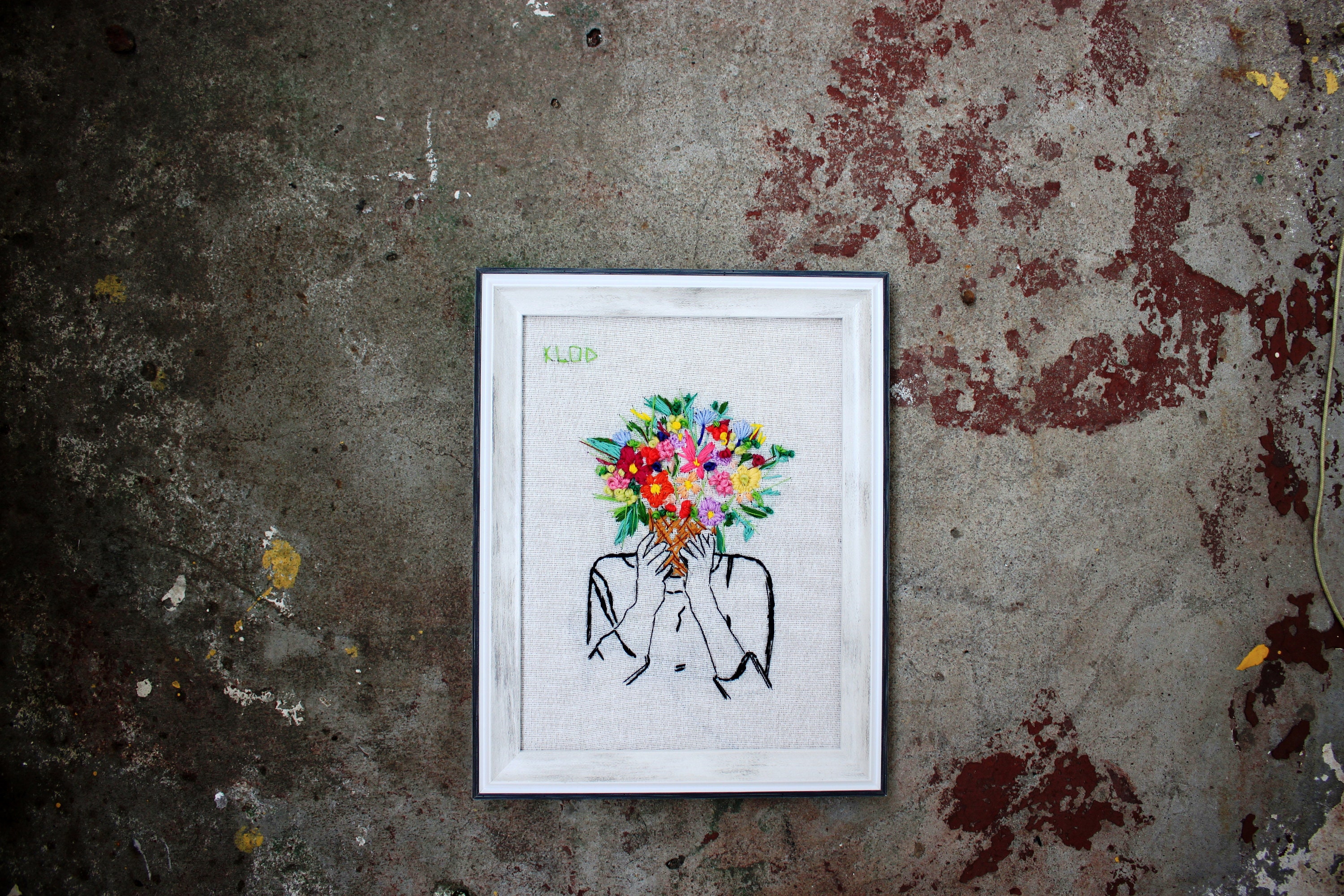 Impressionism Thread Painting Embroidered picture 1950 | Etsy