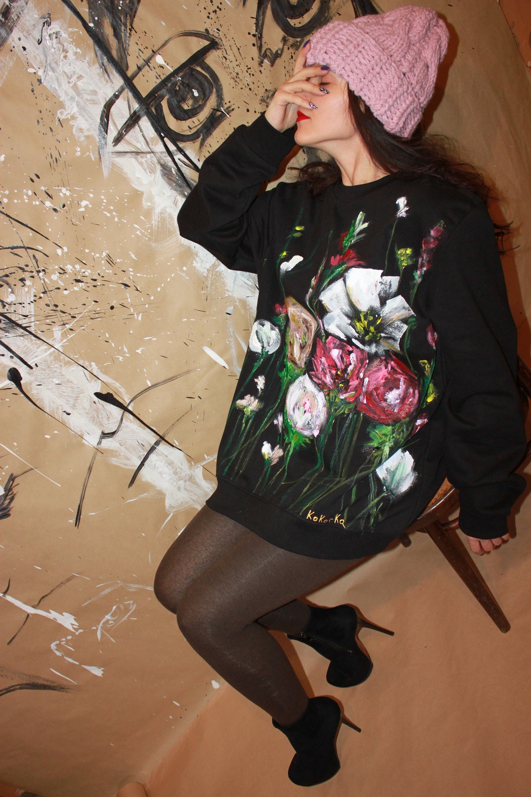 Sweatshirt With Art Work on Art on Sweatshirt Gift Excellent Poppies ...
