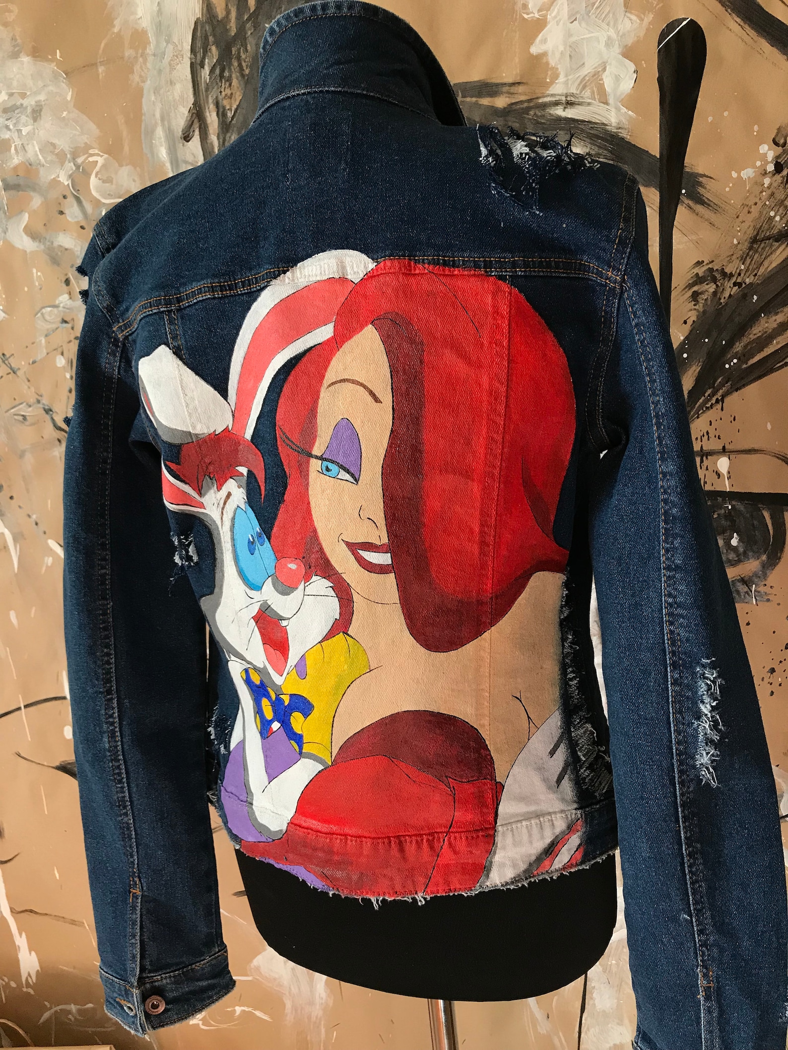 Hand painted jacket Jacket with painting Jacket with art work | Etsy