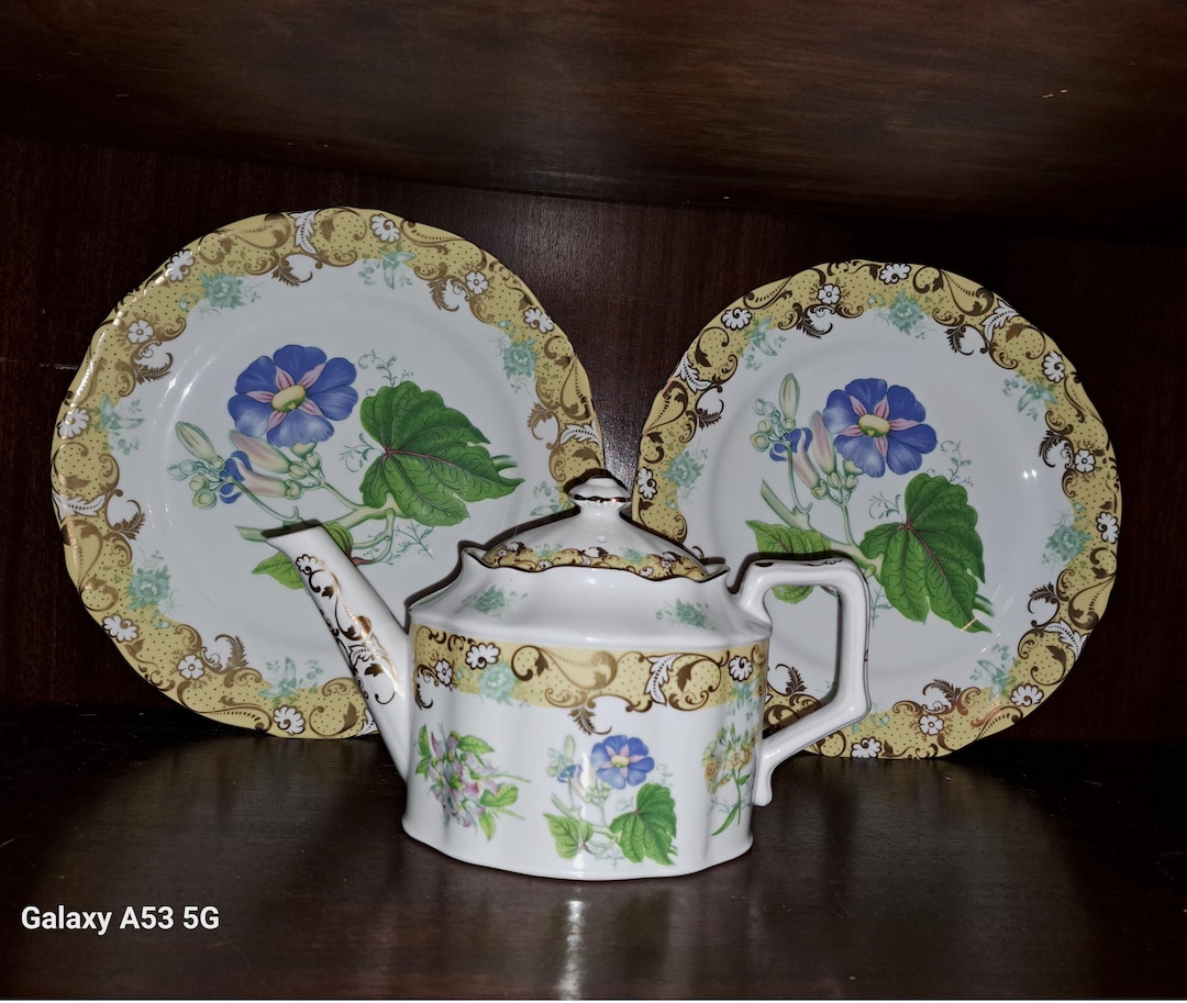 Andrea by Sadek ENGLISH GARDEN Tea Pot Vintage Pristine Collectible ...
