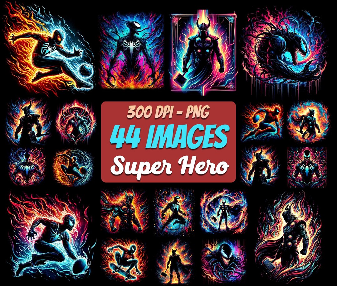 44 Designs Super Hero PNG, Super Hero Bundle PNG, Super Hero Clipart ...