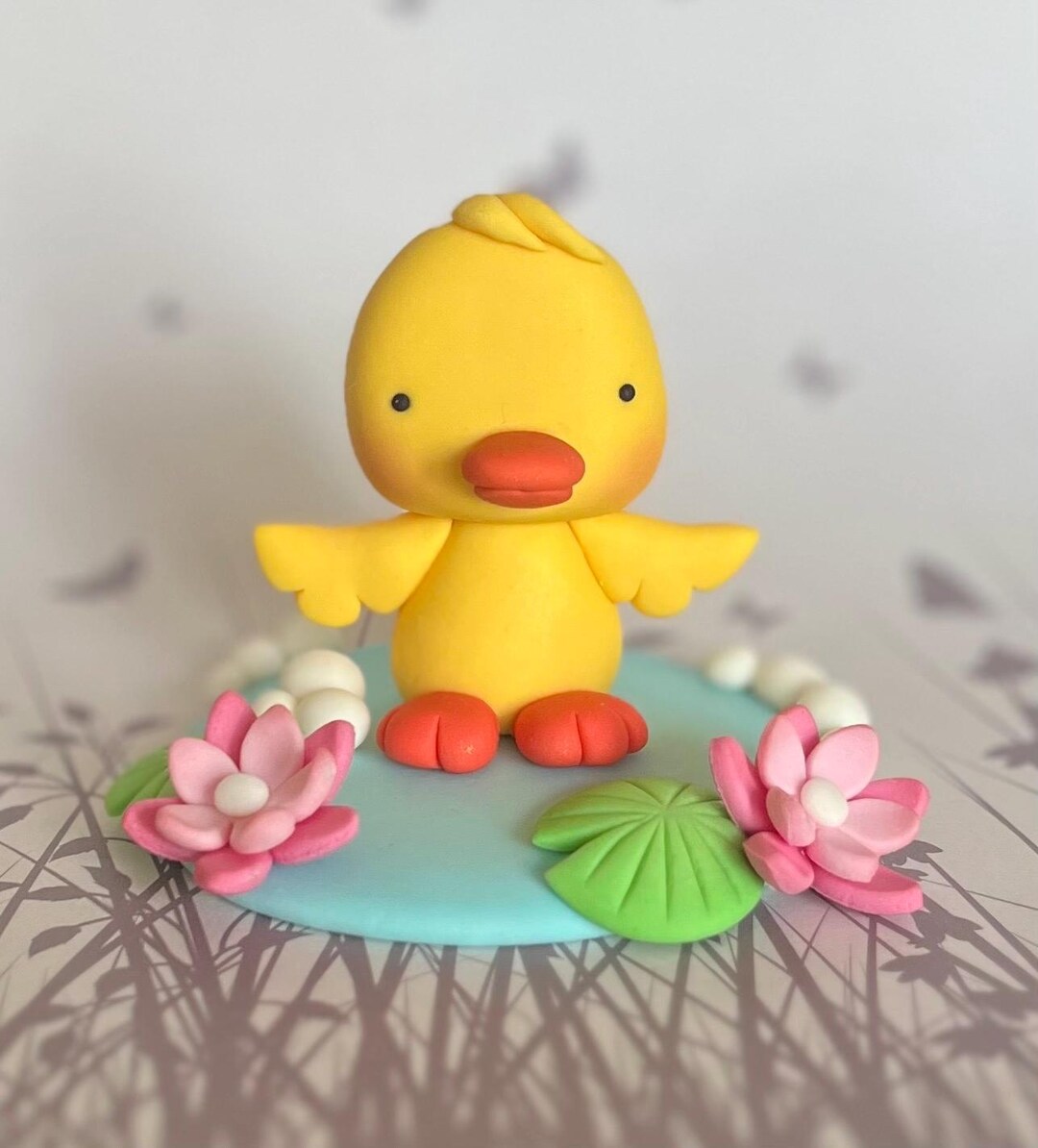 Fondant Little Duckling Duck Cake Topper. Suits Baby Shower Xx - Etsy