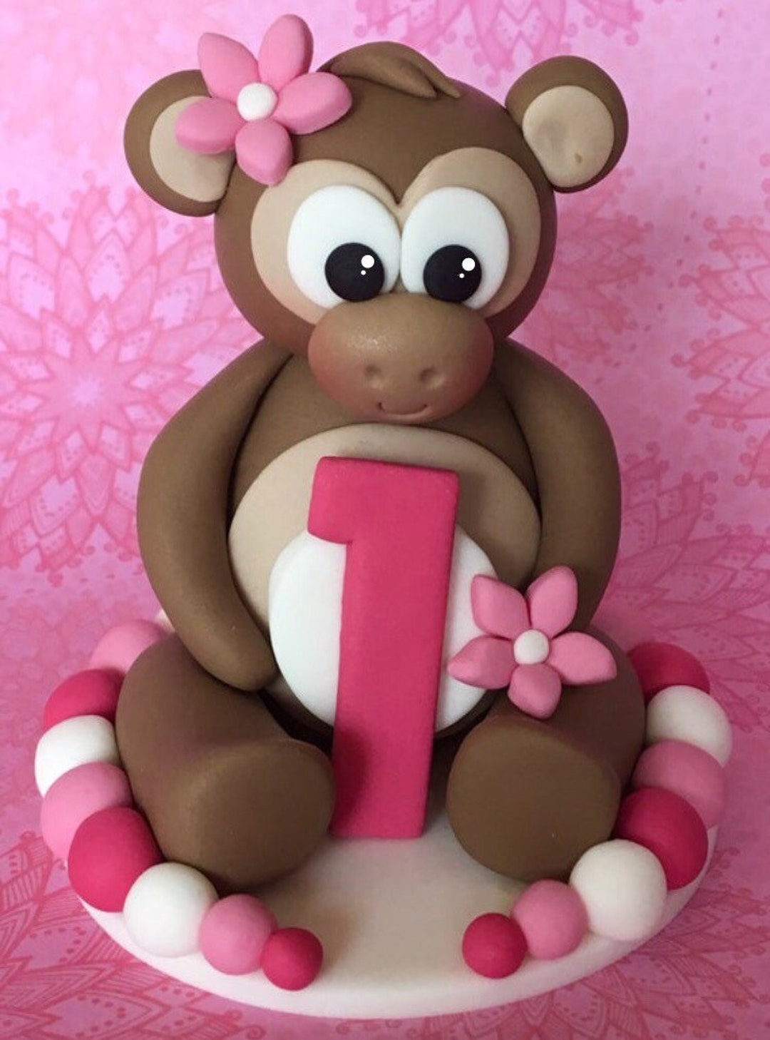 3d Fondant CHEEKY MONKEY Cake Topper. Suits Safari Theme Cute Xx - Etsy