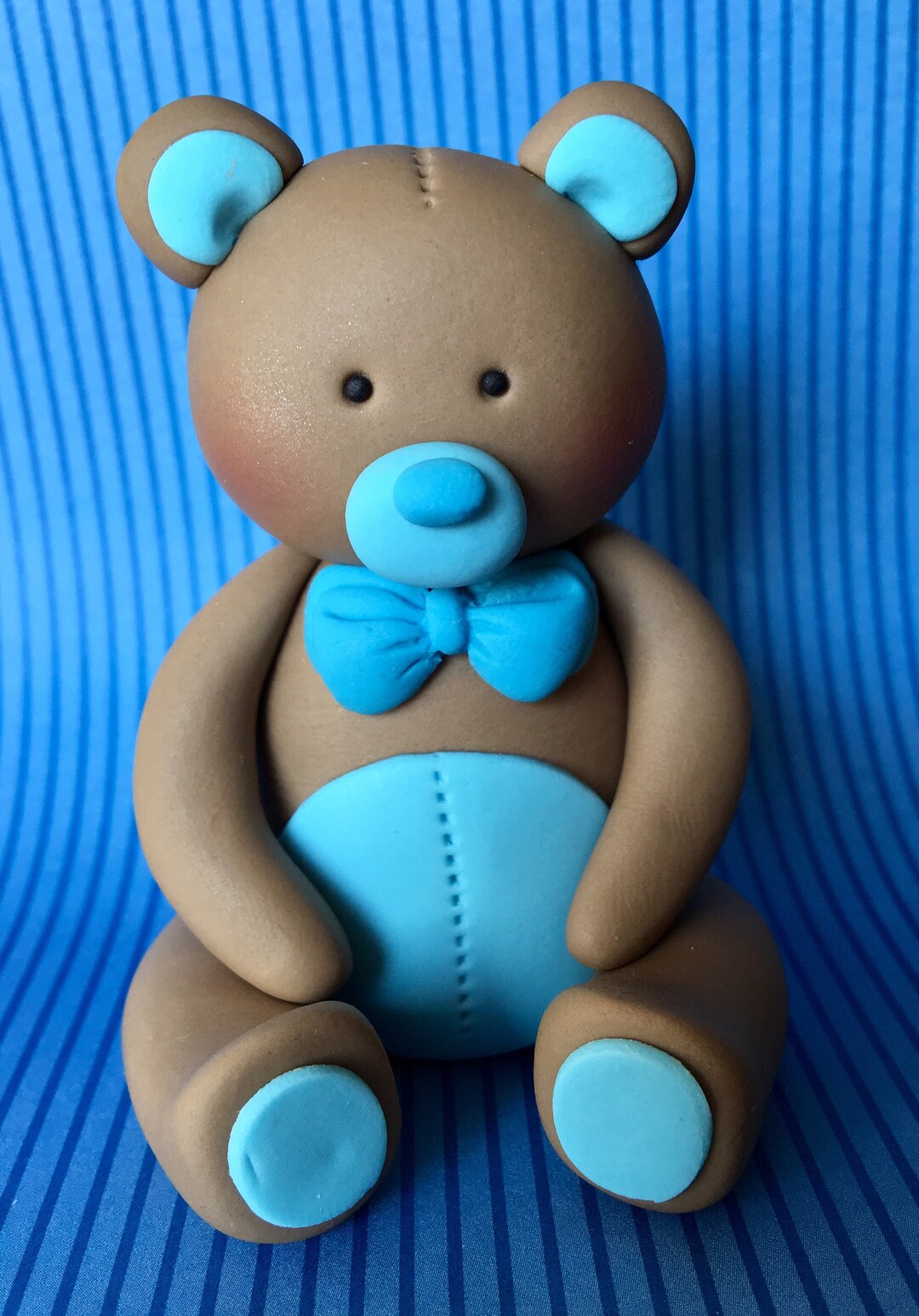 3d Fondant Teddy Cake Topper. Suits Teddy Bear Picnic Party Xx - Etsy